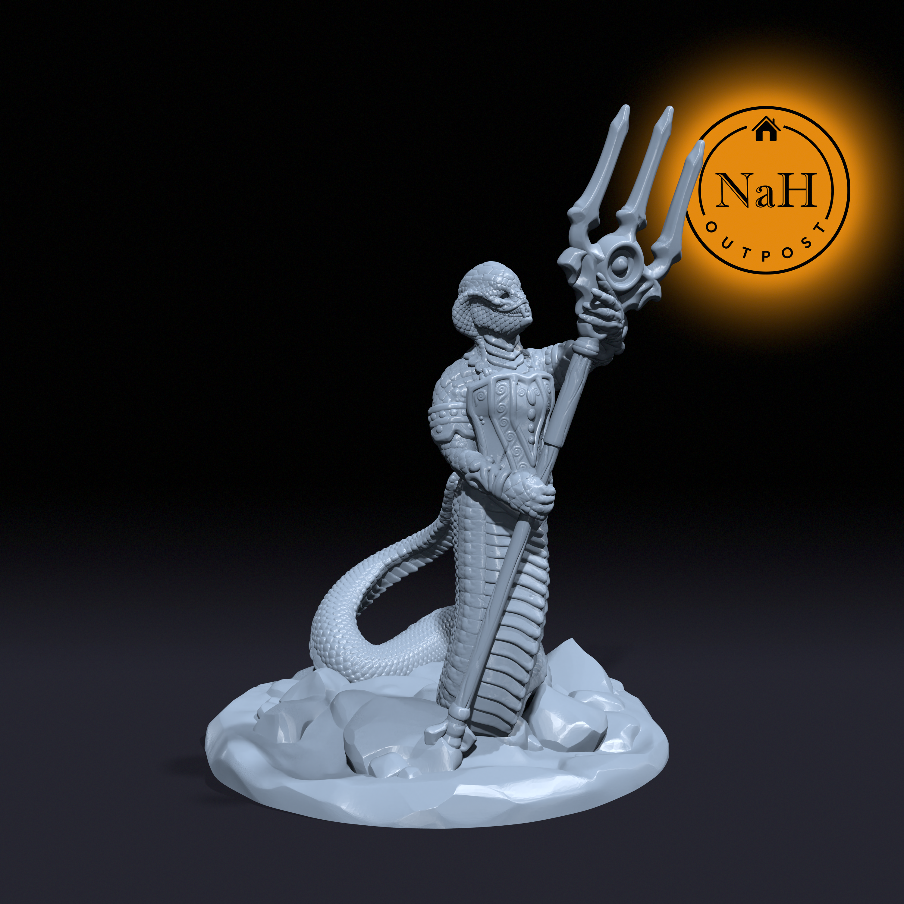 Venomheart, the Snakefolk Warlord | Abomination | Sharruk Miniature for ...