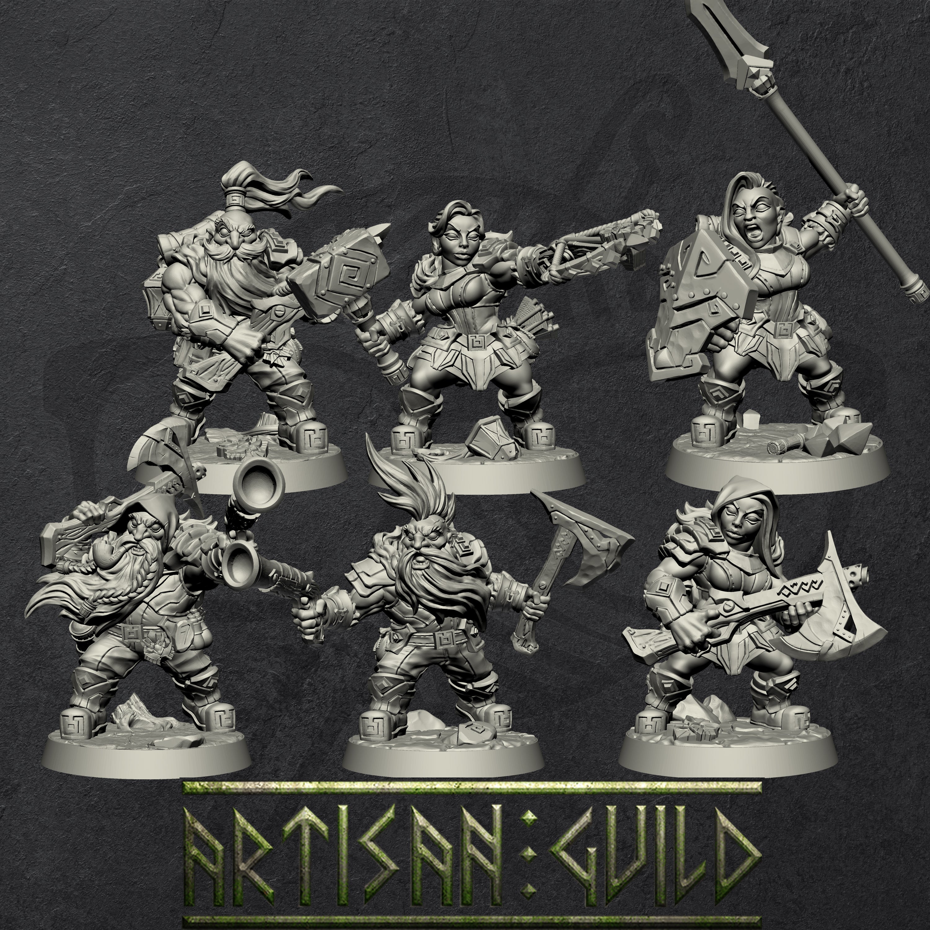 Dwarven Oathbreakers | Modular Dwarf Miniatures miniature for Tabletop ...