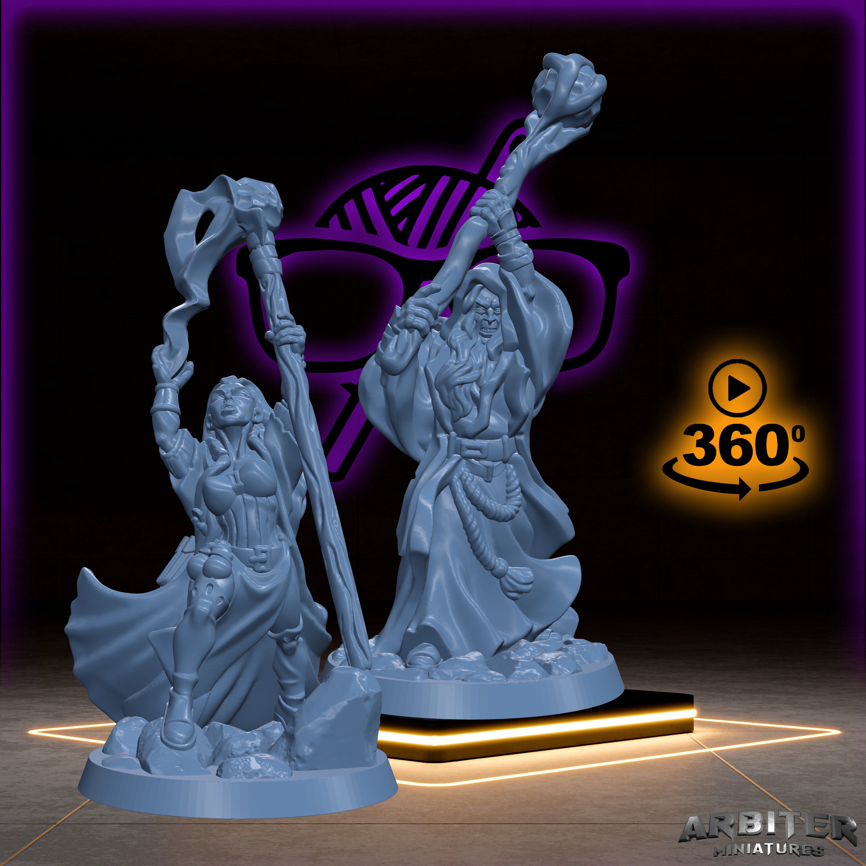 Mage | Male and Female Arbiter| Character miniature for Tabletop games ...