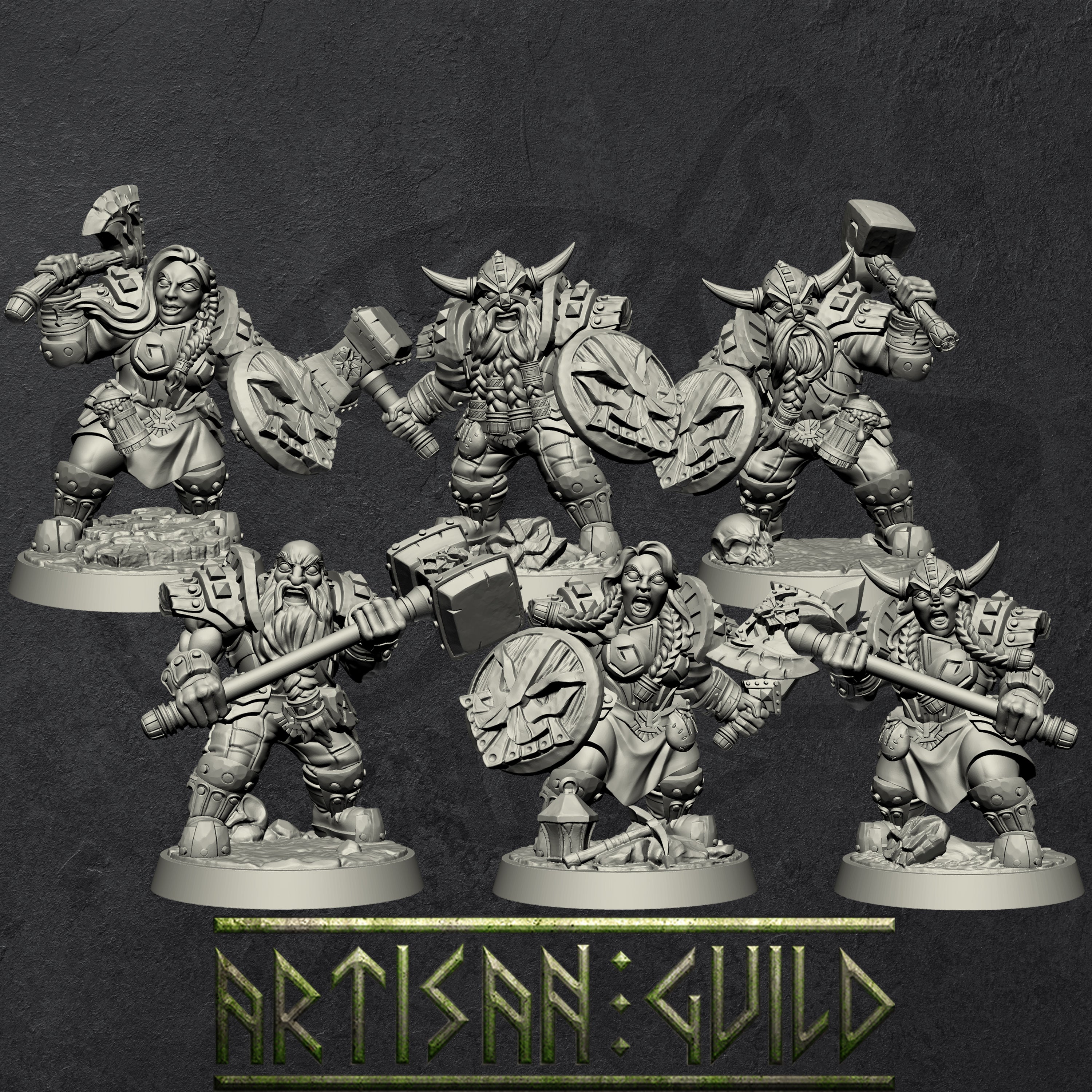 Dwarven Defenders | Dwarf Modular Miniatures miniature for Tabletop ...
