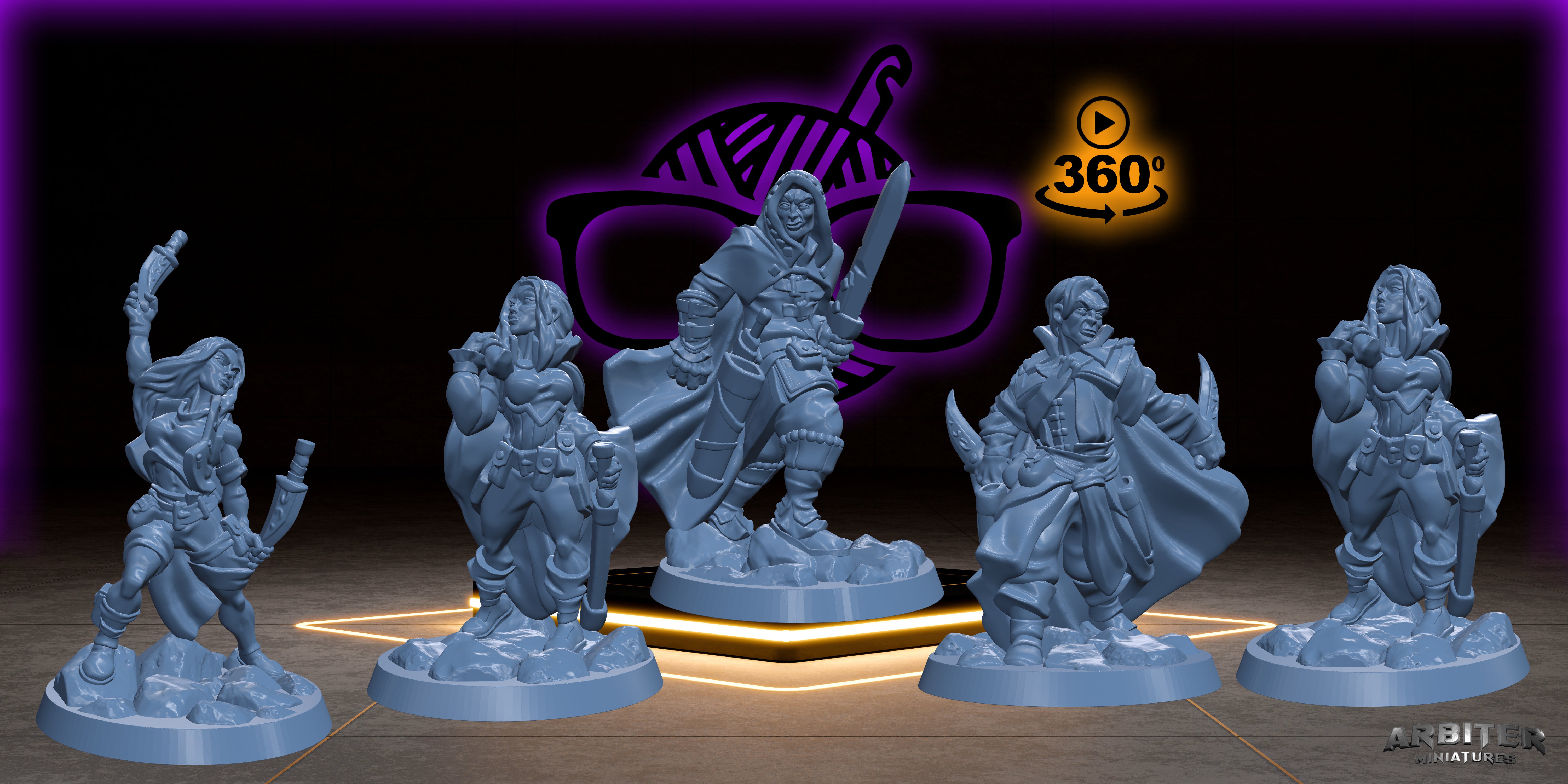 Rogue | Male and Female |Arbiter| Character miniature for Tabletop ...
